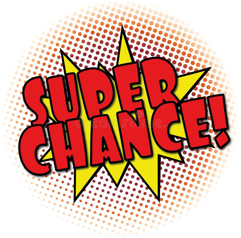 Super Chance Comic Explosion Retro Design Deal Tag Stock Illustration ...