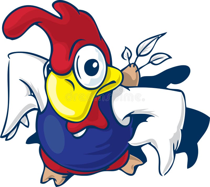 Super Chicken stock vector. Illustration of wattle, glance - 4978496