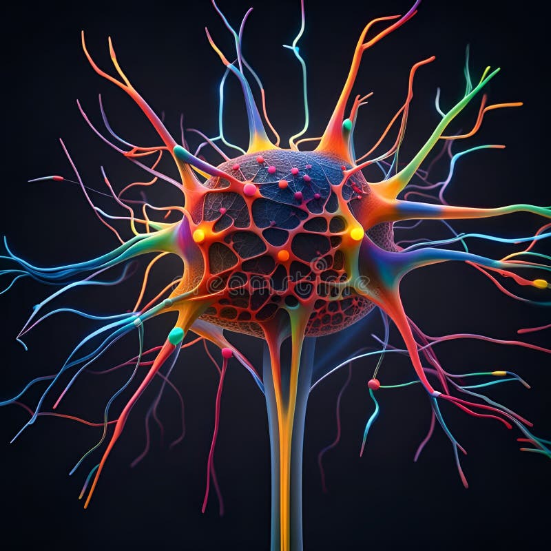 Super Close Up Cell Activity Image Stock Illustration - Illustration of ...