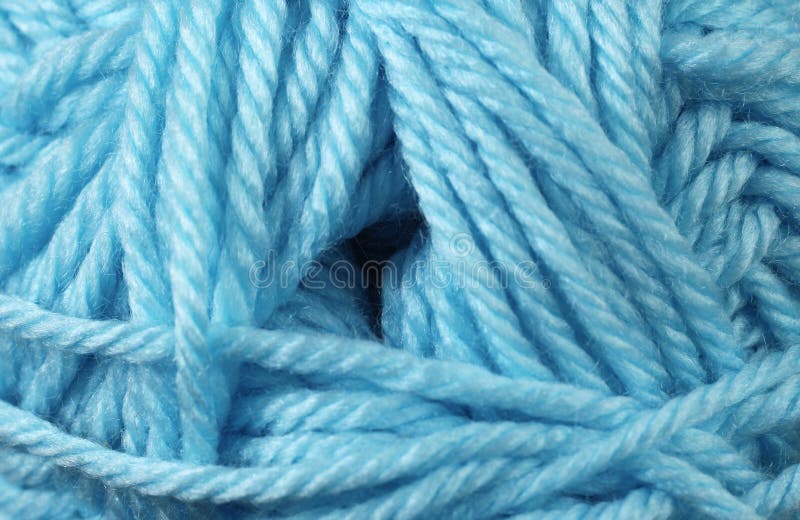 Ice Blue Yarn Texture Close Up Stock Photo - Image of azure, fiber ...