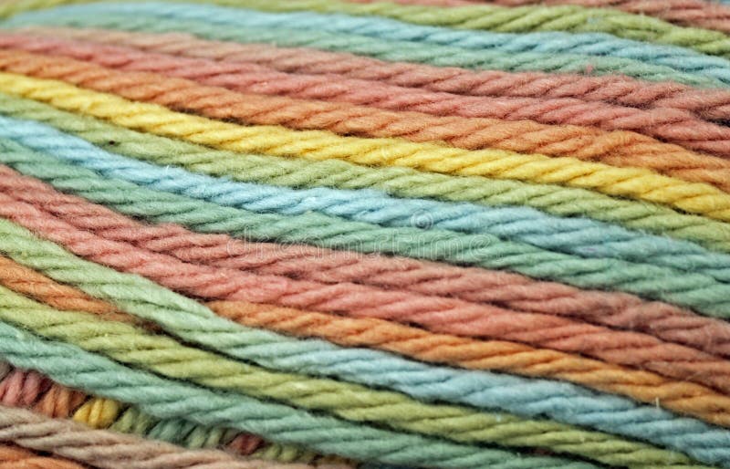Pastel Colored Yarn Texture Close Up Stock Image - Image of string ...