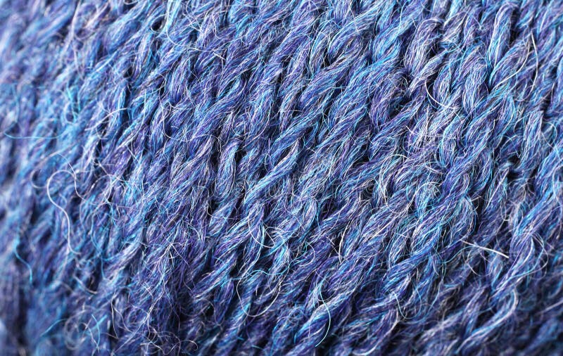 Sea Blue Yarn Texture Close Up Stock Photo - Image of macro, closeup ...