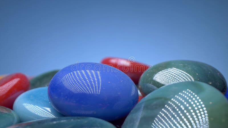 Super Closeup Details of Artificial Multicolored Pebbles. Decorative ...