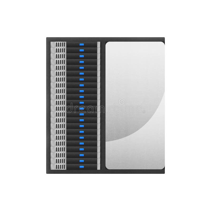 Server stock vector. Illustration of mainframe, hosting - 33343771