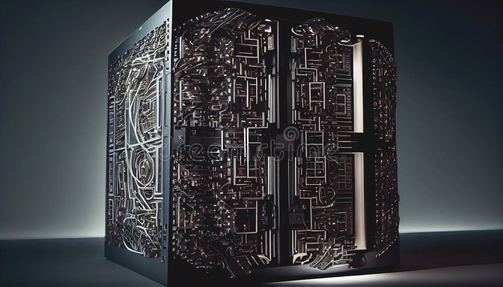 Super computer stock illustration. Illustration of glass - 269603542