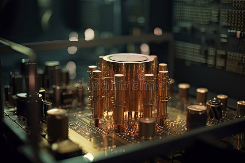 Quantum Super Computer, Generative AI Illustration Stock Illustration ...