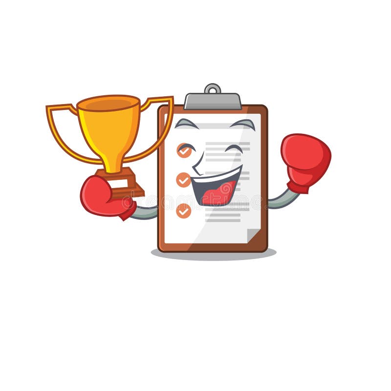 Boxing Bulletin Board with the Cartoon Shape Stock Vector ...