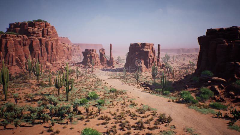 Desert 3d animation stock video. Video of cliff, park - 245708655