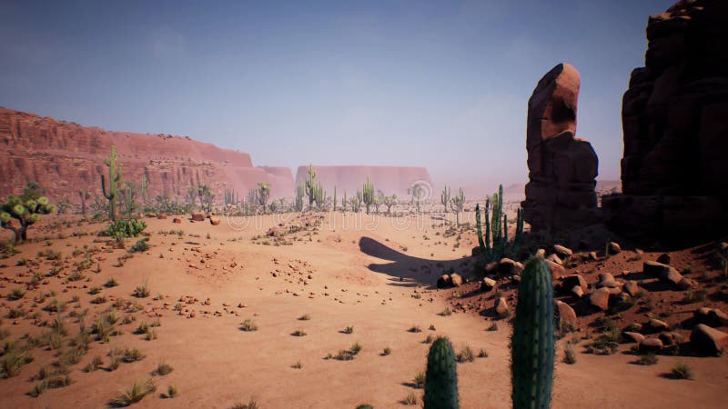 Desert 3d animation stock footage. Video of cliff, nature - 245709164