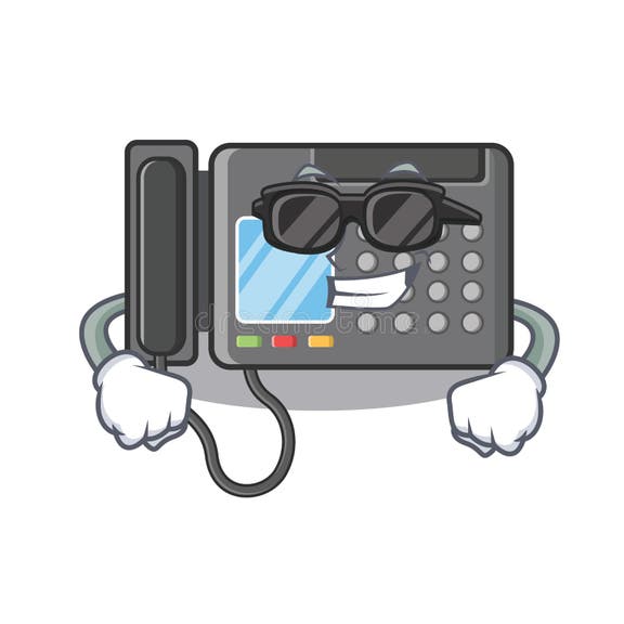 Super Cool Fax Machine in the Character Shape Stock Vector ...