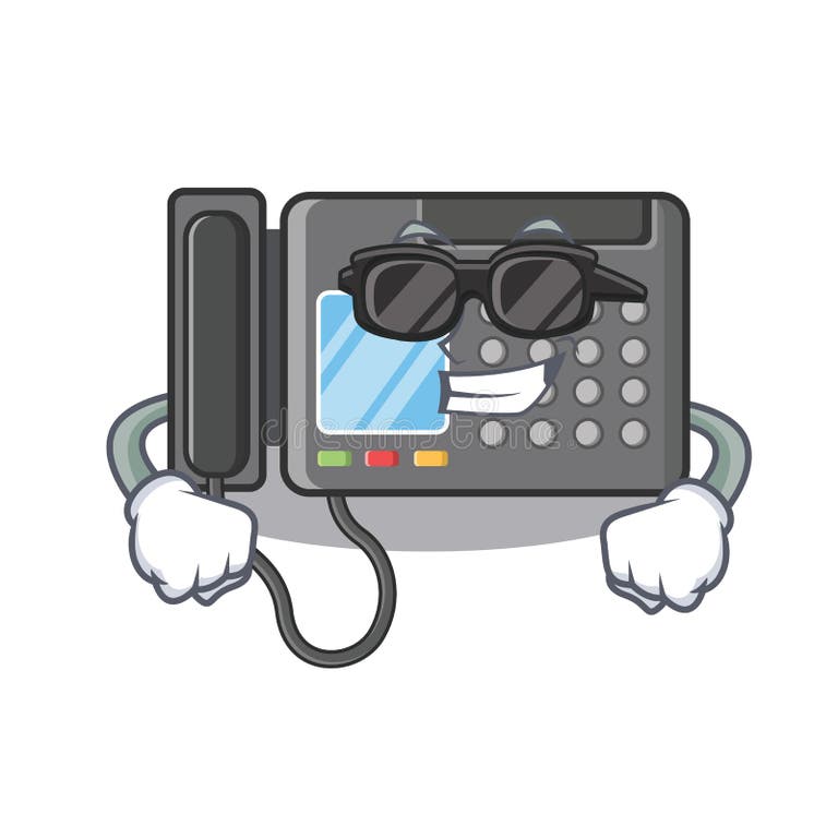 Super Cool Fax Machine in the Character Shape Stock Vector ...