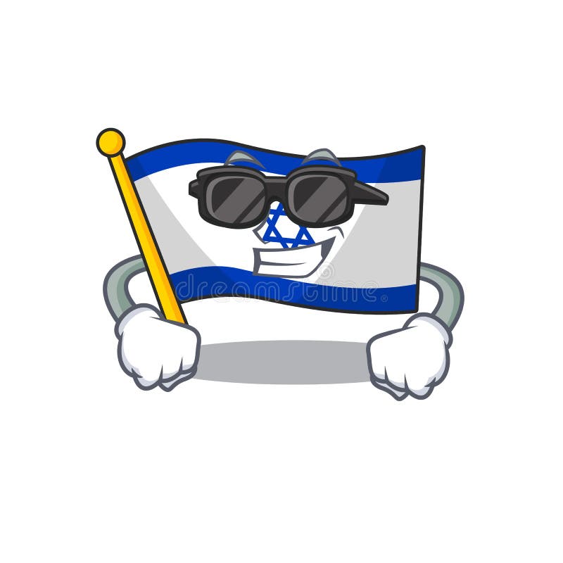 Super Cool Flag Israel Flown on Mascot Pole Stock Vector - Illustration ...