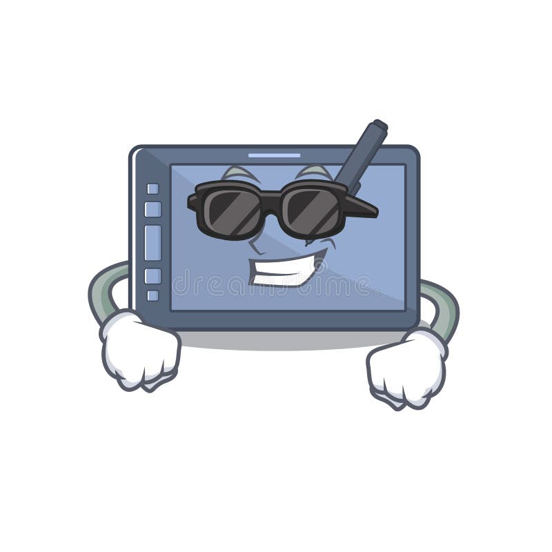 Super Cool Graphic Tablet Character with Shape Mascot Stock Vector ...