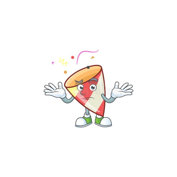 Super Cool Grinning Exploding Confetti Mascot Cartoon Style Stock ...