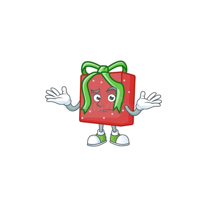 Super Cool Grinning Red Gift Box Mascot Cartoon Style Stock Vector ...