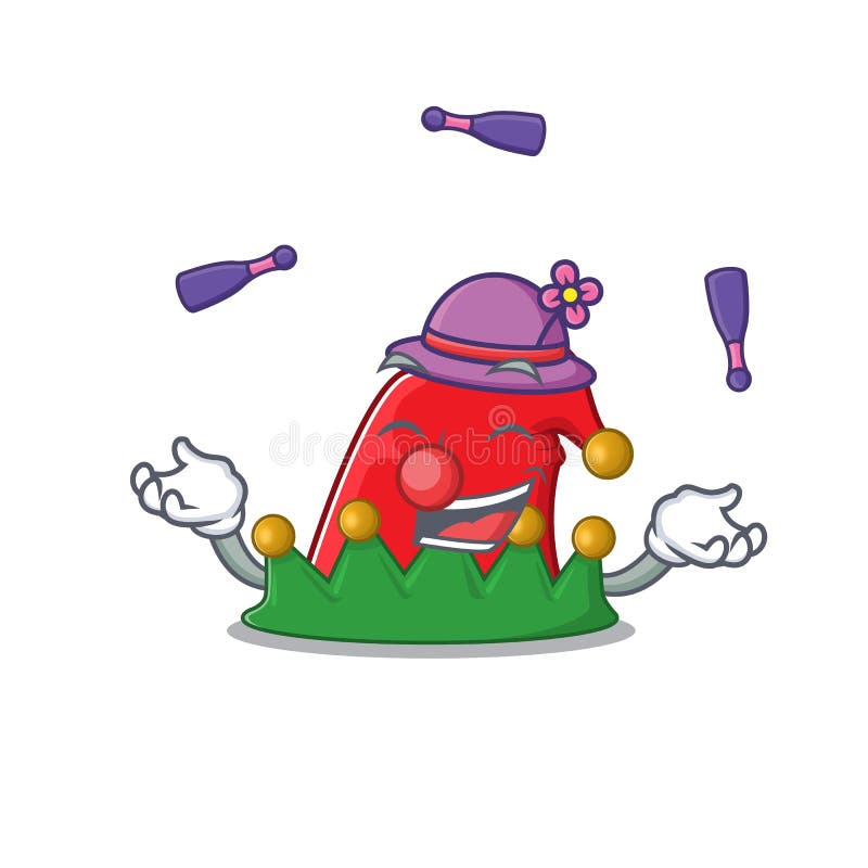 Super Cool Juggling Elf Hat Mascot Cartoon Style Stock Vector ...