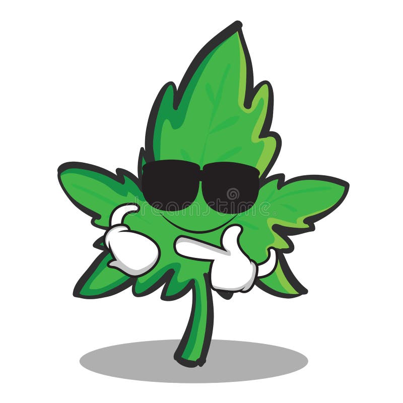 Super Cool Marijuana Character Cartoon Stock Vector - Illustration of ...