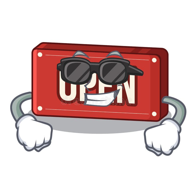 Super Cool Open Sign Isolated in the Cartoon Stock Vector ...