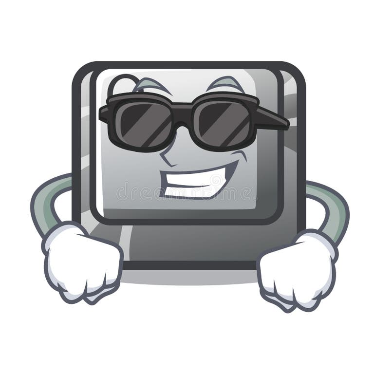 Super Cool Q Button on the Cartoon Keyboard Stock Vector - Illustration ...