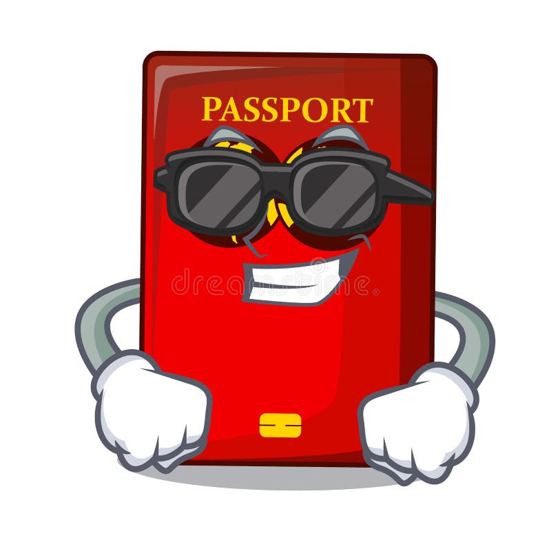 Super Cool Red Passport in the Cartoon Bag Stock Vector - Illustration ...