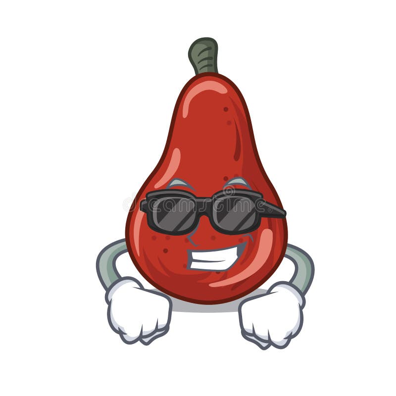 Super Cool Red Pears in a Cartoon Basket Stock Vector - Illustration of ...