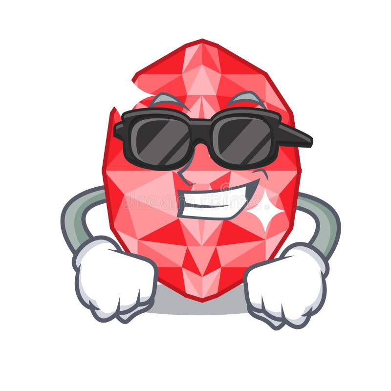 Super Cool Ruby Gems Isolated with the Character Stock Vector ...