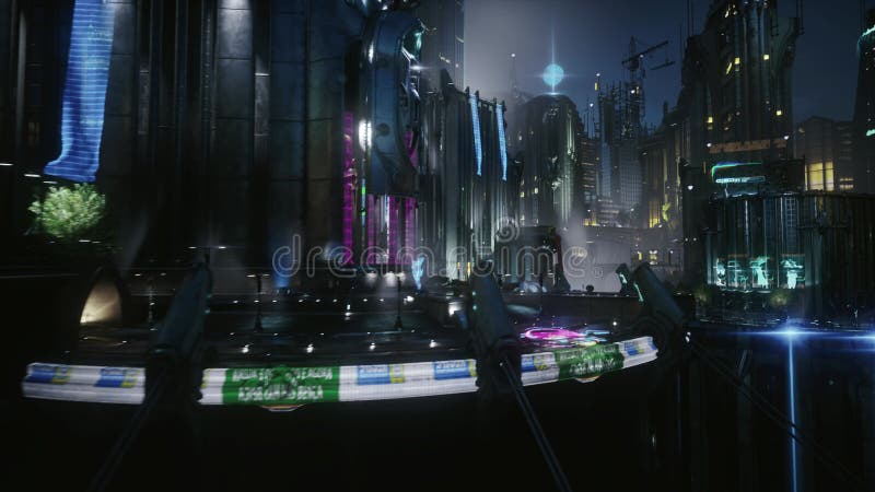 Super Cool Sci-fi City for Metaverse Stock Footage - Video of ...