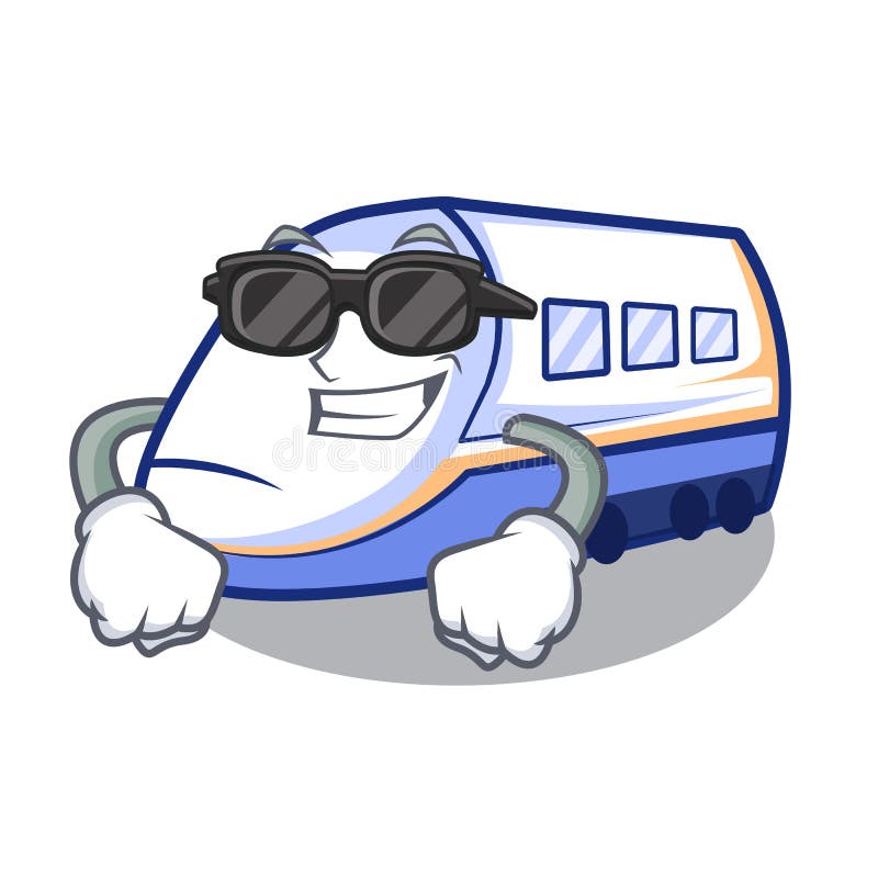 Super Cool Shinkansen Train Transportation in Shape Characters Stock ...