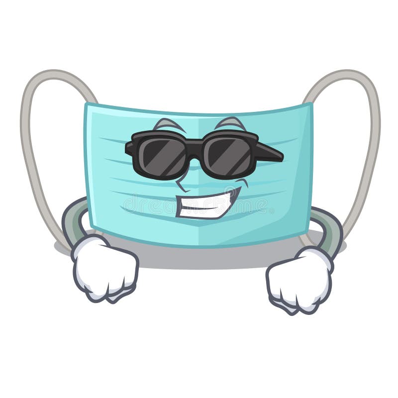 Super Cool Surgical Mask in the Charcater Shape Stock Vector ...