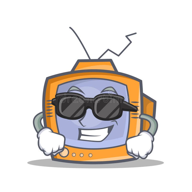 Super Cool TV Character Cartoon Object Stock Vector - Illustration of ...