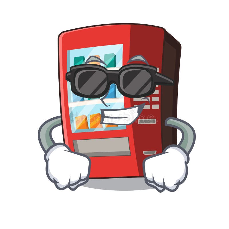Super Cool Vending Machine Isolated with the Mascot Stock Vector ...