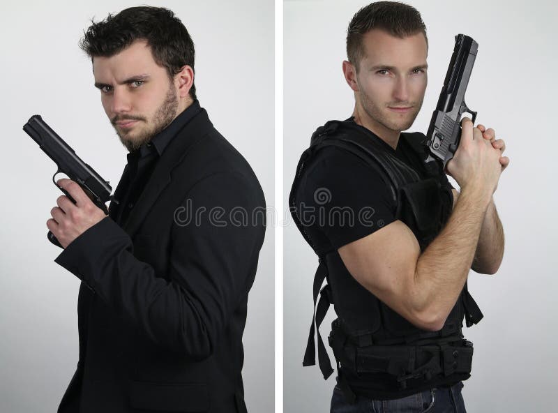 The Super Cops - Two Young Cops Posing Stock Image - Image of secret ...