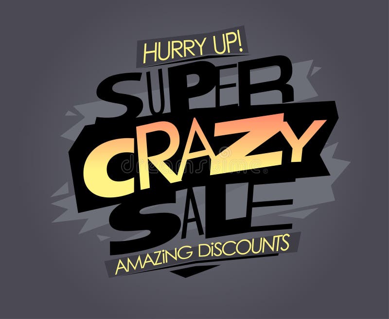 Super Crazy Sale, Amazing Discounts Web Banner Stock Vector ...