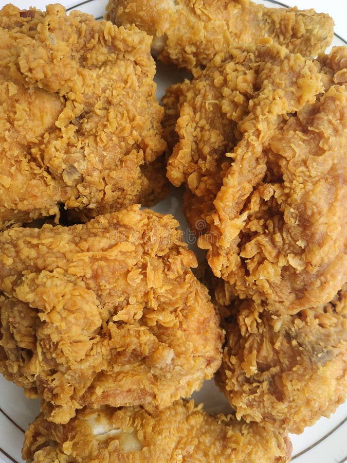 Super crispy fried chicken stock photo. Image of fried - 204047716