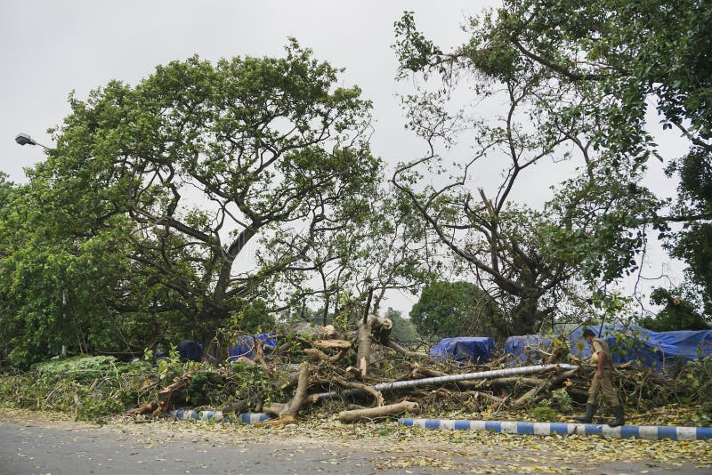 Super Cyclone Amphan Caused Devastation, West Bengal, India Stock Image ...