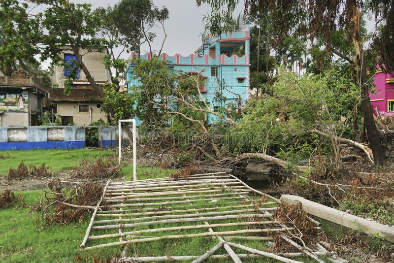 Super Cyclone Amphan Caused Devastation, West Bengal, India Stock Image ...