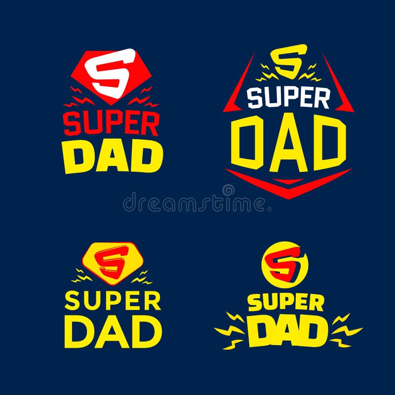 Happy Father Day Super Hero Dad Stock Vector - Illustration of costume ...