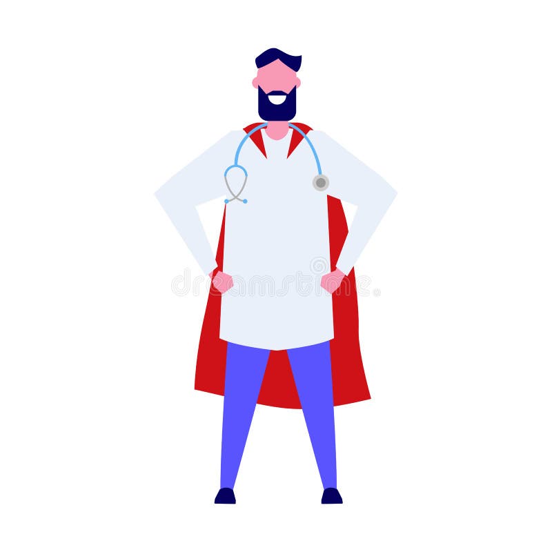 Super Doctor Character. Professional Vector Illustration Stock Vector ...