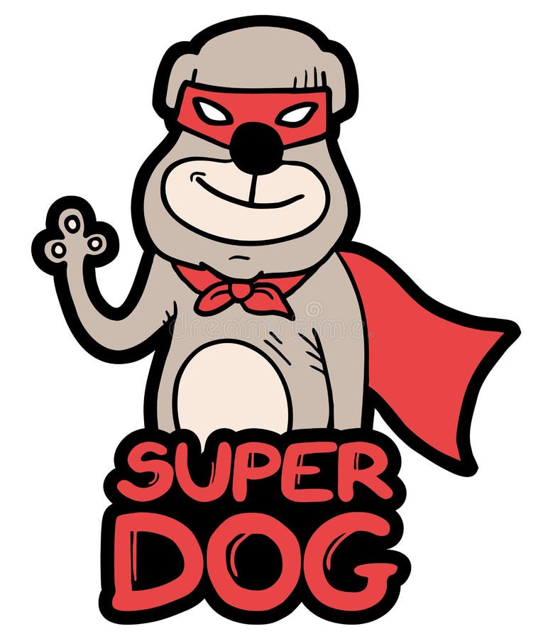 Super dog stock vector. Illustration of bone, smile, strong - 32038112