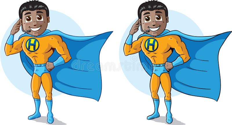 Superhero support stock vector. Illustration of hero, cartoon - 8846087