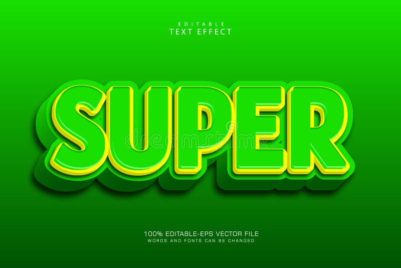 Super Editable Text Effect 3 Dimension Emboss Modern Style Stock Vector ...