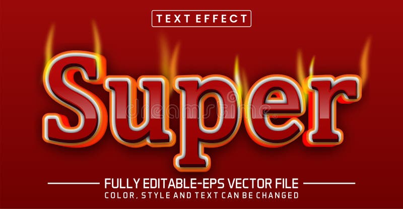 Super Editable Text Style Effect Stock Vector - Illustration of ...