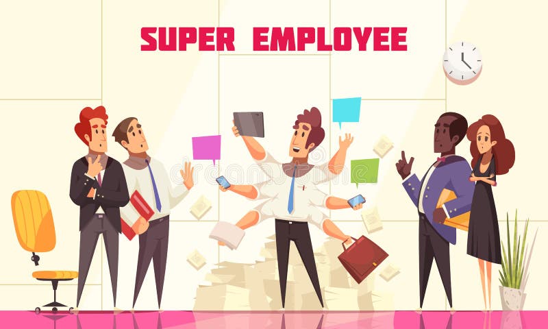 Super-clerk stock illustration. Illustration of suit - 16656703
