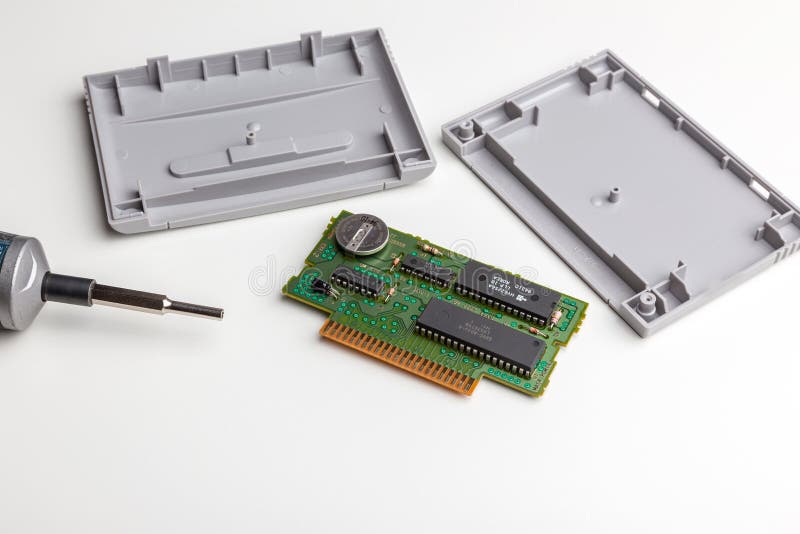 Super Famicom Cartridge Microchip Editorial Stock Photo - Image of ...