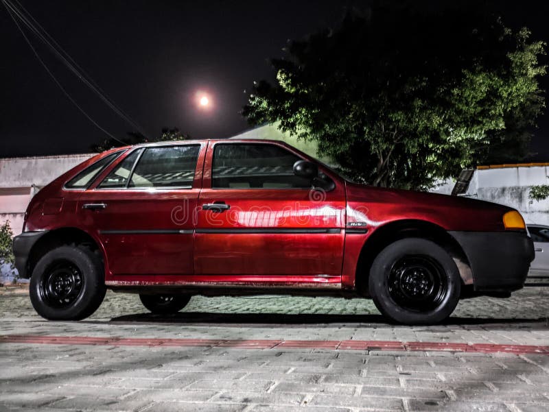Super Fast Car Parked on the Road with Lights Trails Stock Photo ...
