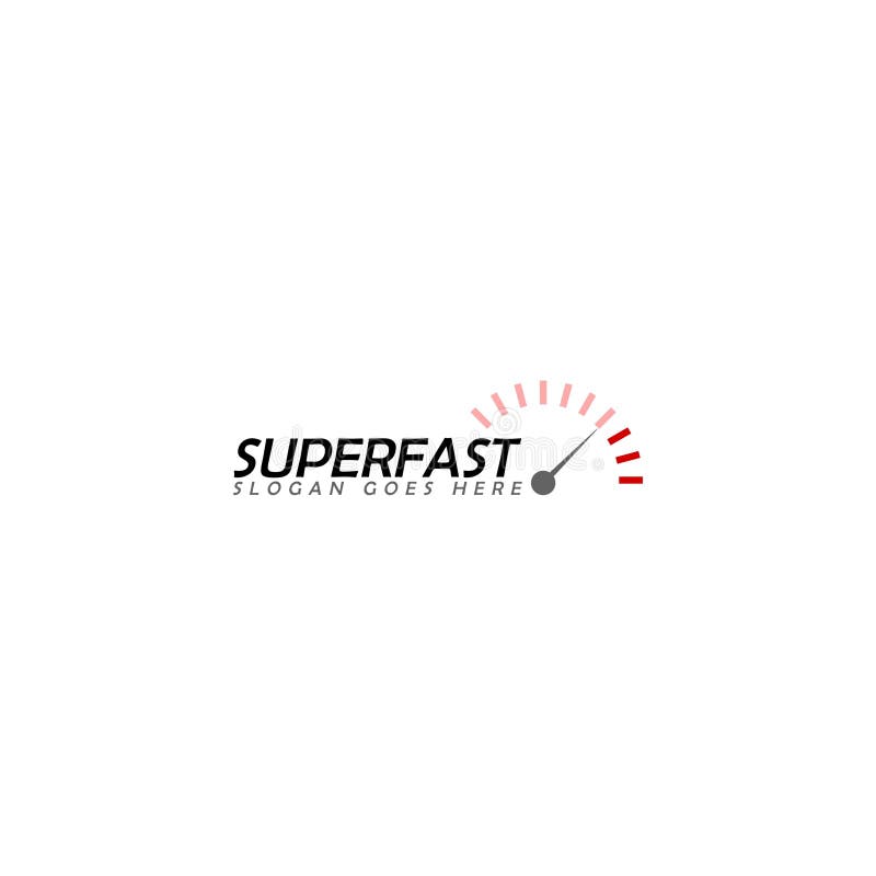 Super Fast Speedometer Design Template Icon with Shadow Stock Vector ...