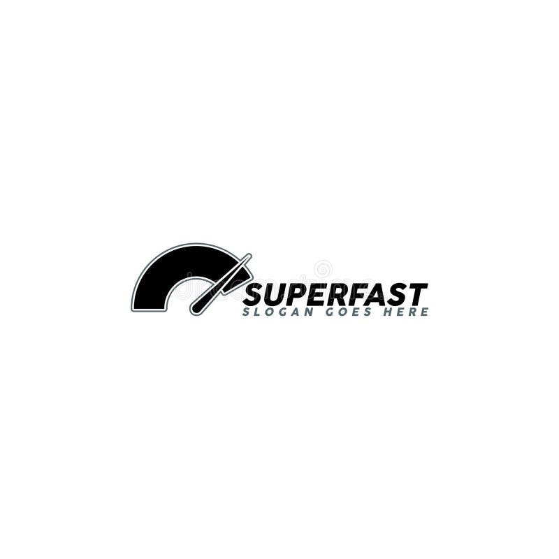 Super Fast Speedometer Design Template Icon with Shadow Stock Vector ...
