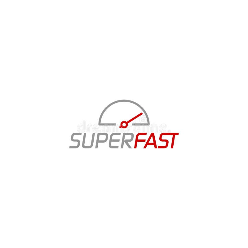 Super Fast Speedometer Icon Isolated on White Background Stock Vector ...