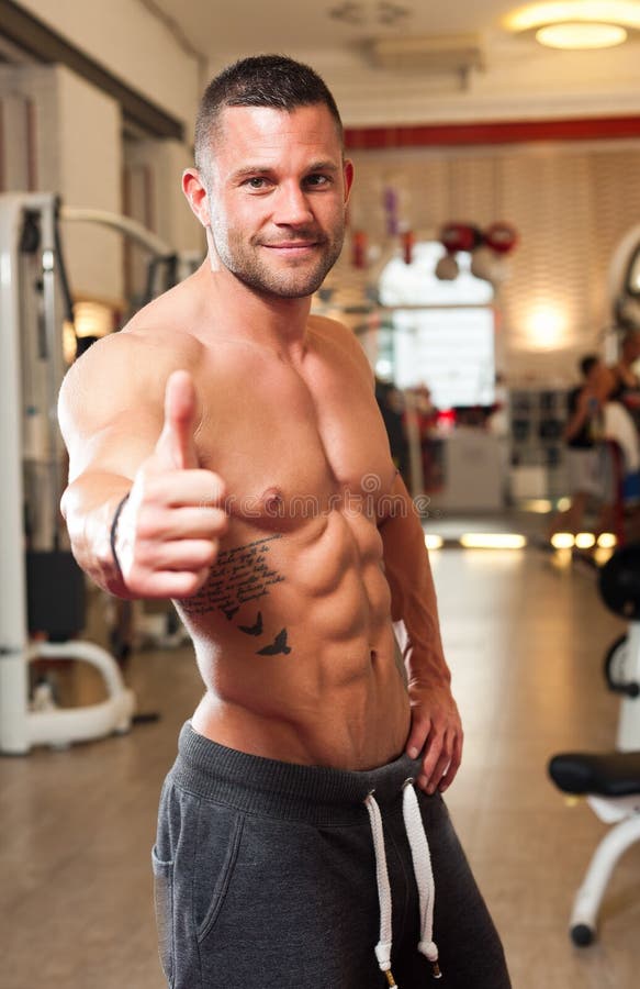 Super fit young man. stock image. Image of brunette, pack - 41181835