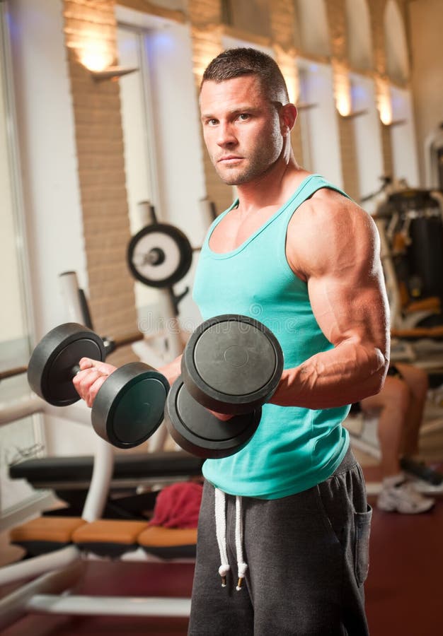 Super fit young man. stock image. Image of male, biceps - 41181819